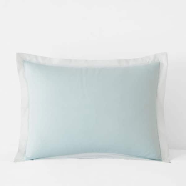 The Company Store Company Cotton Solid Border Trim Pale Blue Cotton ...