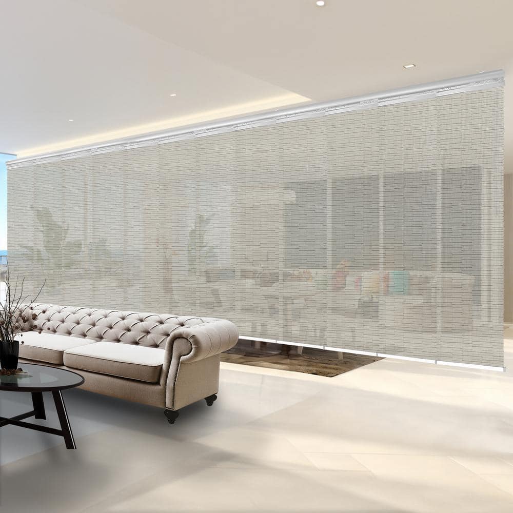 EMOH Ornate Ash 140 in. - 260 in. W x 116 in. L Adjustable 12-Panel ...