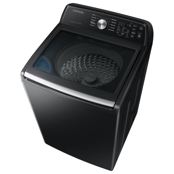Samsung 4.6 cu.ft. Large Capacity Smart Top Load Washer with ActiveWave Agitator and Active WaterJet in Brushed Black WA46CG3505AV The Home Depot