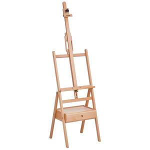 SKYSHALO Studio H-Frame Easel, Holds Canvas Art up to 36 in. Beechwood ...