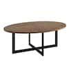 Steve Silver Colton 3-Piece Pecan Oval Wood Coffee Table Set CT3000 ...