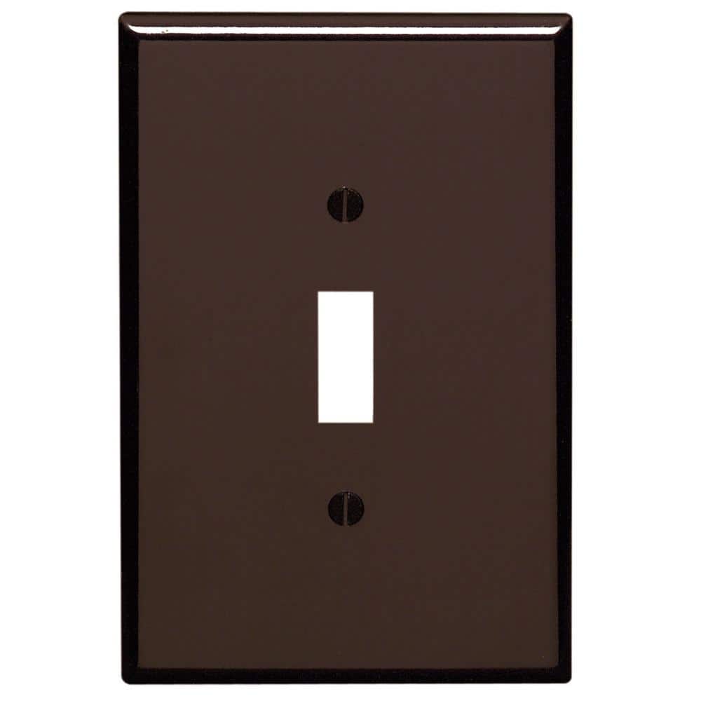 Leviton 1-Gang Brown Toggle Plastic Jumbo/Oversized Wall Plate (1-Pack ...