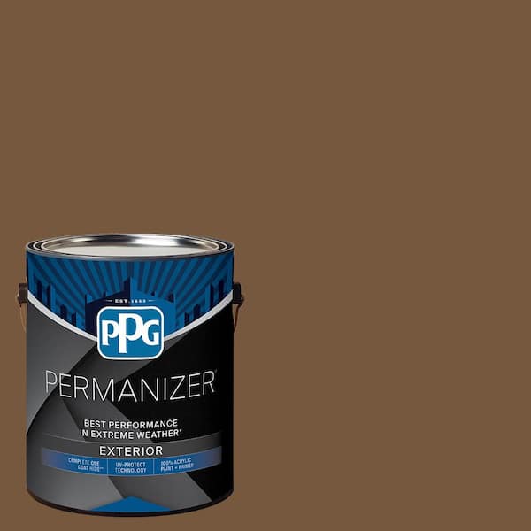 PERMANIZER 1 gal. PPG1084-7 Maple Syrup Satin Exterior Paint PPG1084 ...