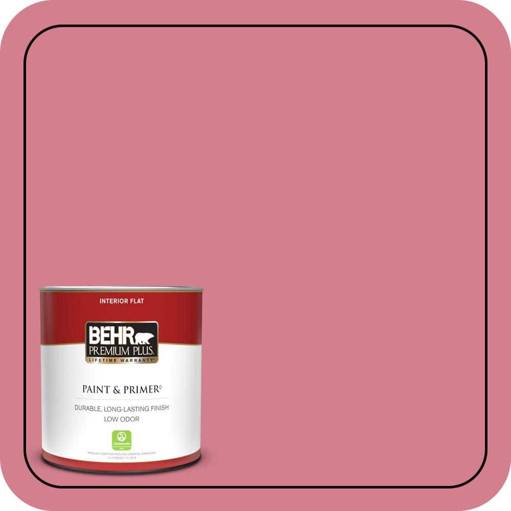 BEHR PREMIUM PLUS 1 qt. #P140-4 I Pink I Can Flat Low Odor Interior ...