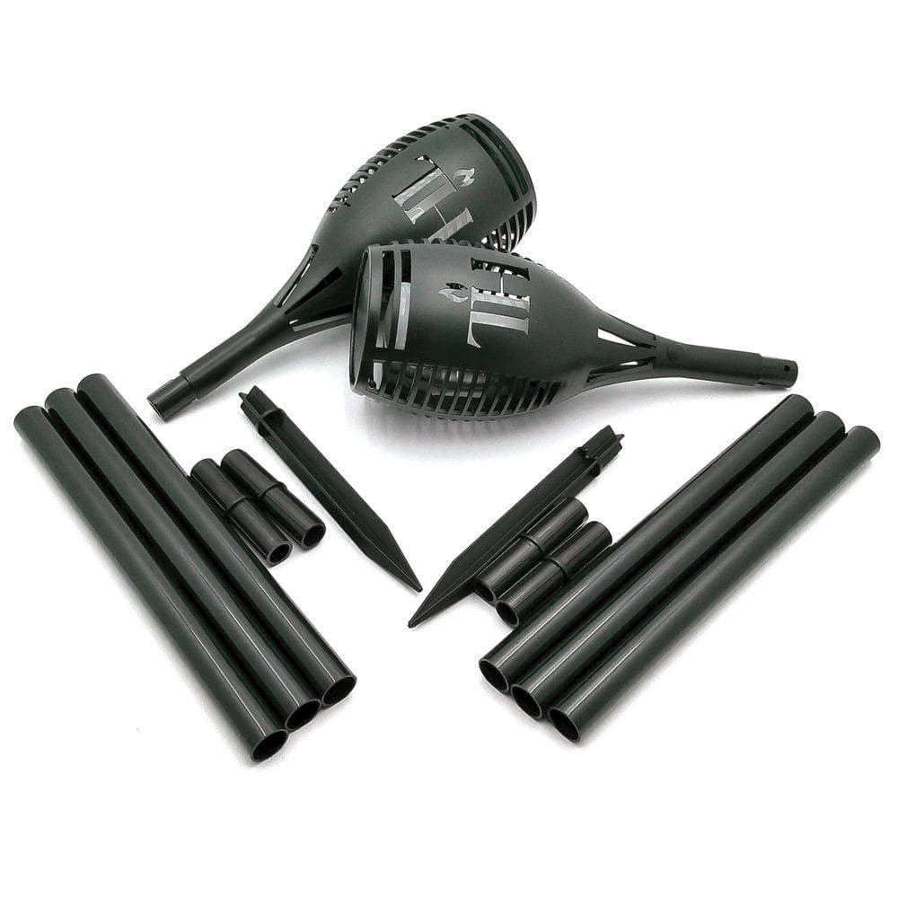 Solar Flickering Flame Torches-2-Pack : No Wiring, 3 Height Options ...