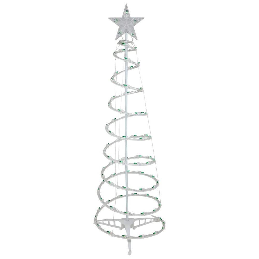 Northlight 4 ft. Pre-Lit Spiral Outdoor Artificial Christmas Tree with ...