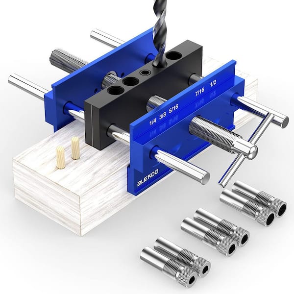 Laybus Blue 6.7 in. Self Centering Doweling Jig Kit, Adjustable Width ...