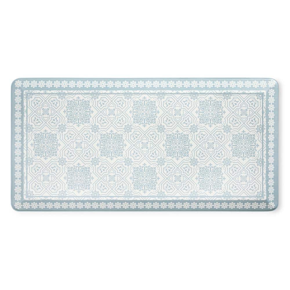 MARTHA STEWART Comfort Anti Fatigue Strie Medallion Grey 19.6 in. x 39 ...