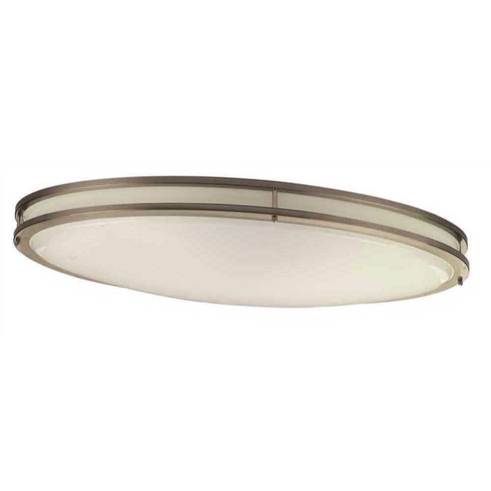 Monument 32 in. Brushed Nickel Integrated LED Flush Mount 2480047 - The ...