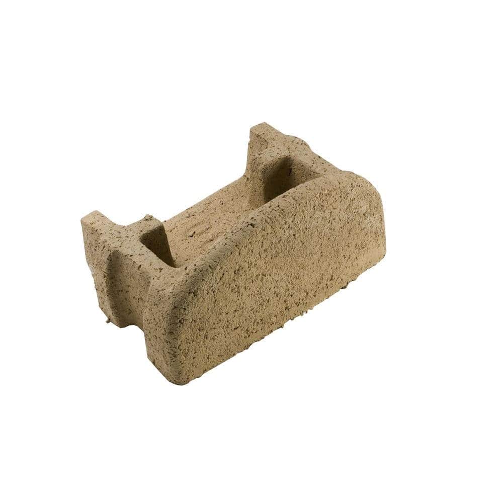 Verdura 6.5 in. x 18 in. x 12 in. Buff/Tan Concrete Yardstone/Retaining ...