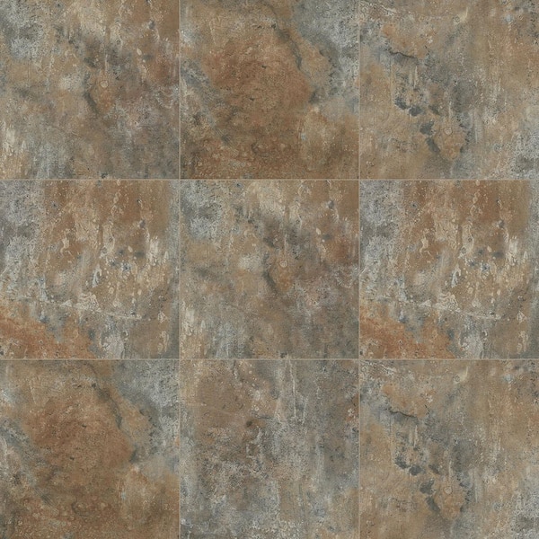 DOTFLOOR Rustic Earth 4 MIL x 12 in. W x 12 in. L Peel and Stick ...