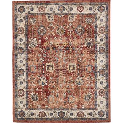 Unique Loom Utopia Antheia Terracotta 9' 0 x 12' 0 Area Rug 3135299 ...