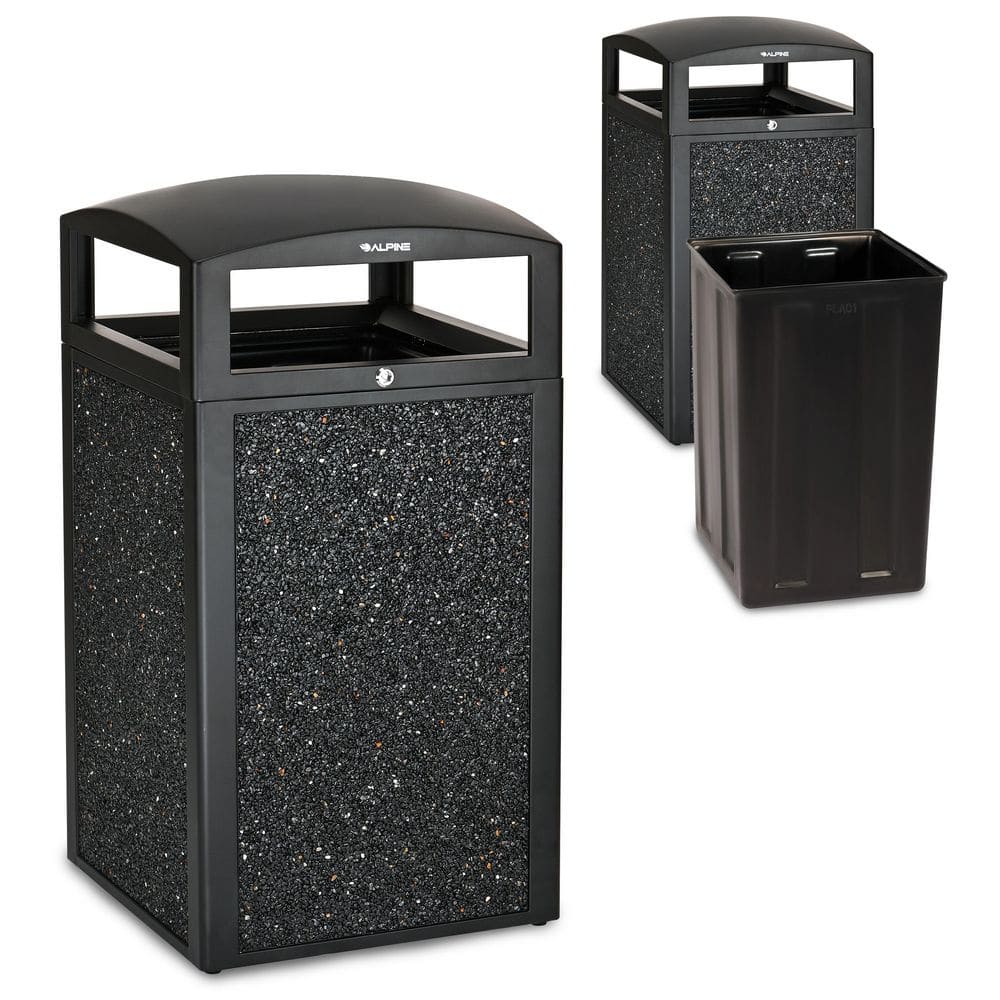 Alpine Industries 40 gal. Gray Stone All-Weather Vented Outdoor ...