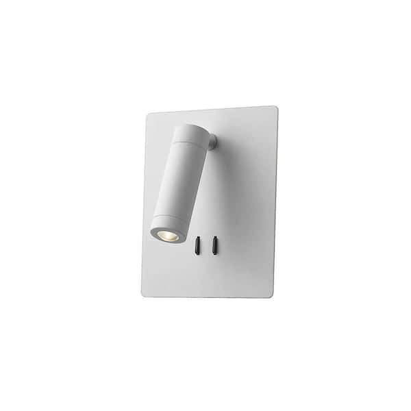 KUZCO Dorchester 6-in 1 Light 12-Watt White Integrated LED Wall Sconce ...