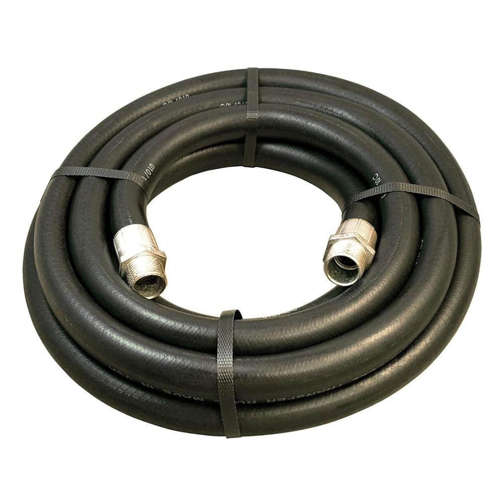 Apache 15 Foot Long Farm Fuel Transfer Hose with Male Couplings, Black 98108520 - The Home Depot