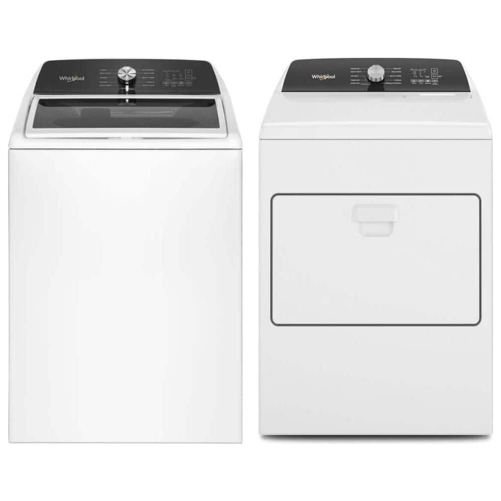 Whirlpool 4.6 cu. ft. White Top Load Washer with Faucet and 7 cu. ft ...