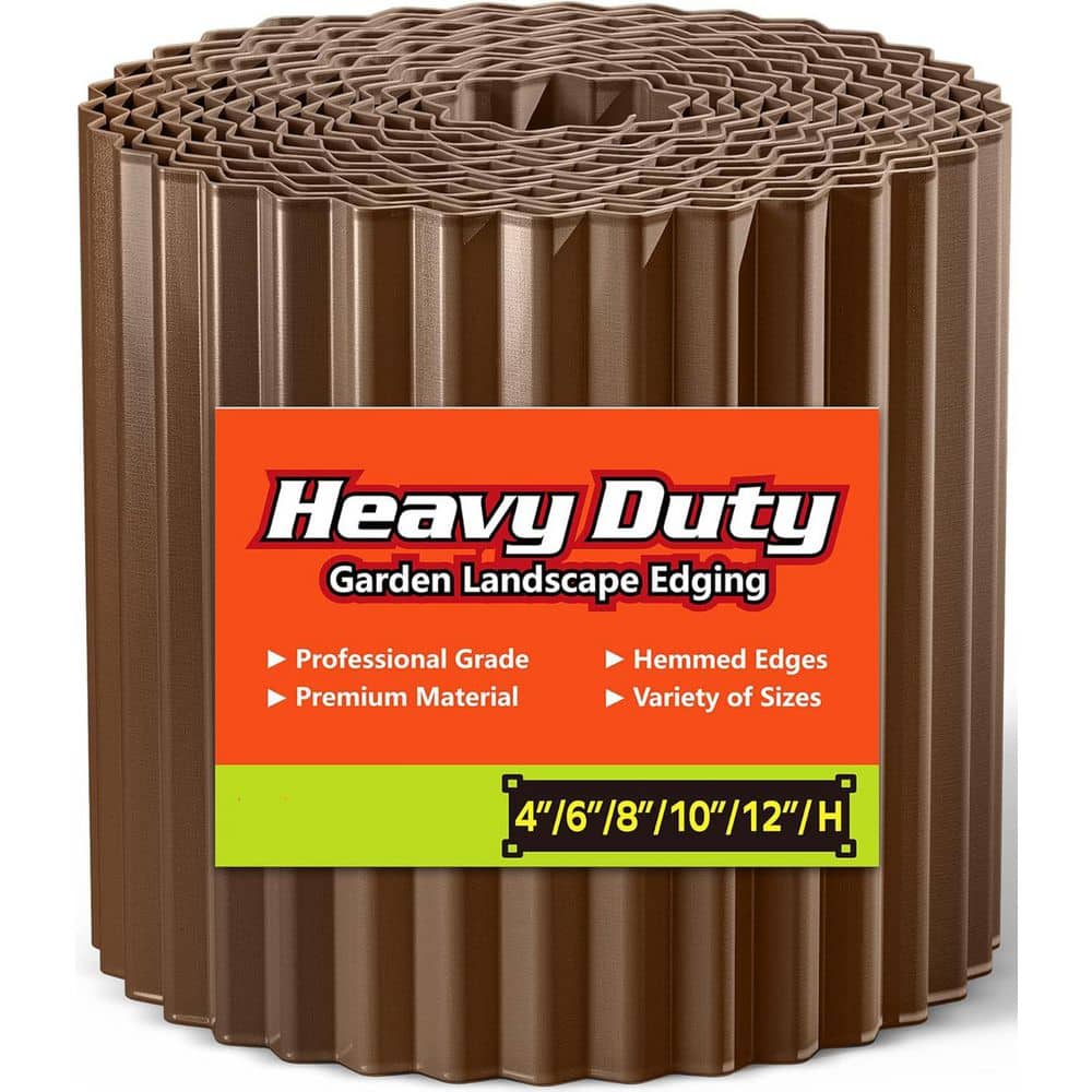 Phewnyzo Corrugated Metal Garden Edging 6 in. x 40 ft. Landscape Border ...