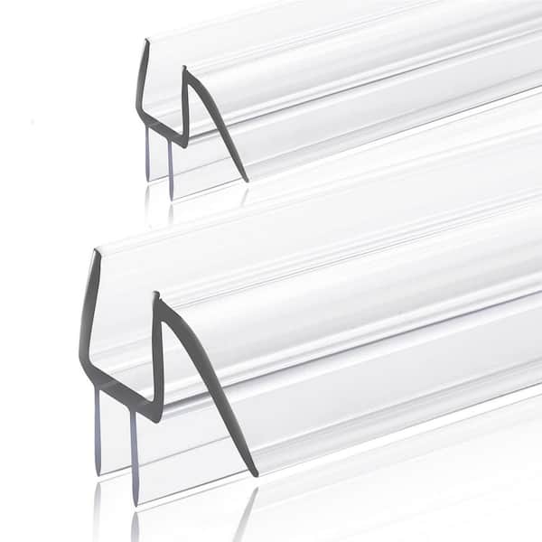 Fab Glass and Mirror Clear 95 in. Length Shower Door Sweep Dual ...