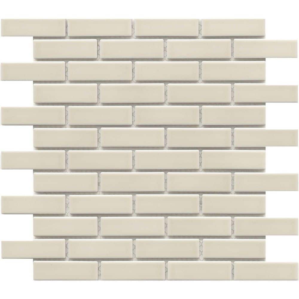 EMSER TILE Savvy Oat 11 in. x 12 in. Rectangular, Offset Glossy ...