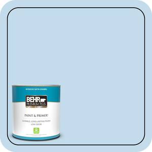BEHR PREMIUM PLUS 1 gal. #560A-2 Morning Breeze Satin Enamel Exterior ...