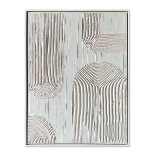 A&E "Reverie" Framed Abstract Wall Art Print Hand Painted 48 in. x 36 in. Reverie - The Home Depot