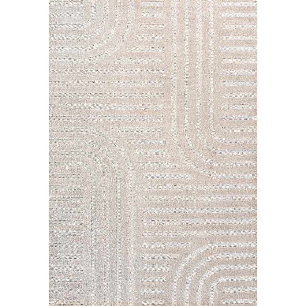 JONATHAN Y Anders High-Low MidCentury Modern Arch Stripe 2-Tone White ...