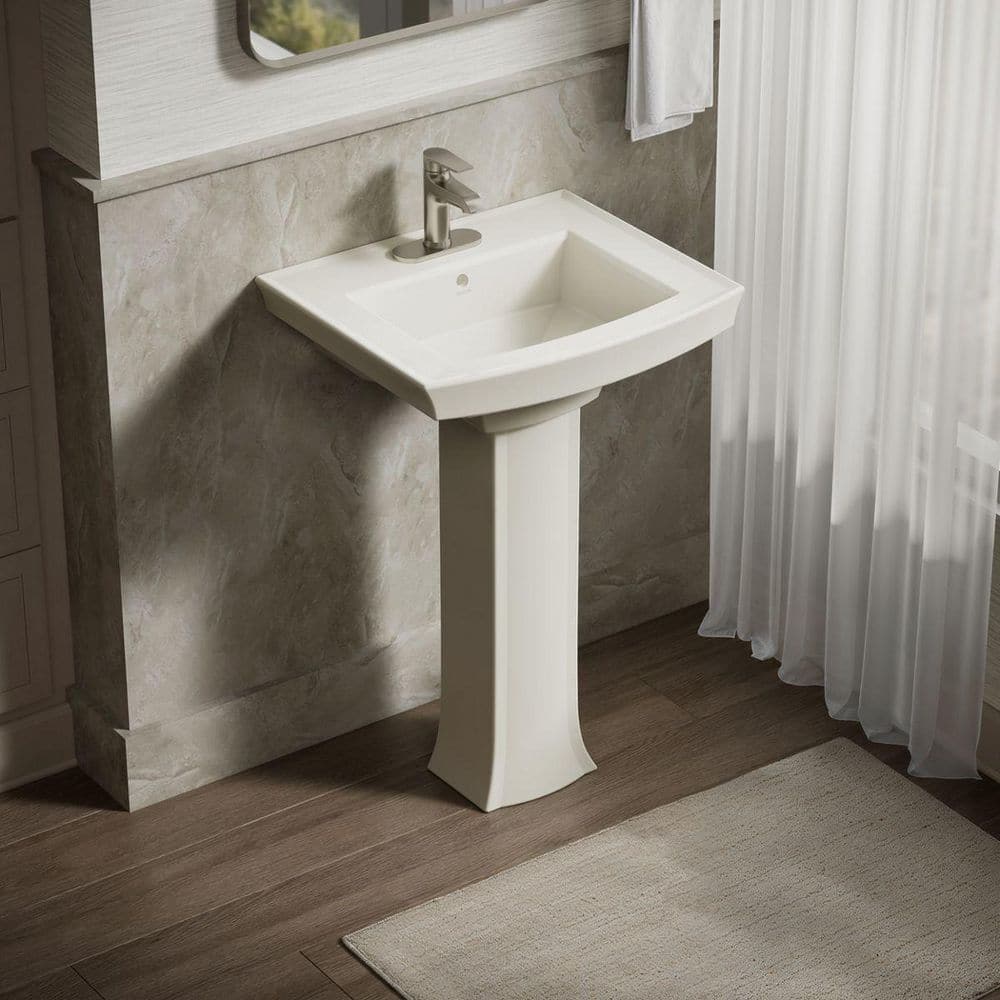 Reviews for KOHLER Archer 24 in. x 22 in. Pedestal Bathroom Sink in ...