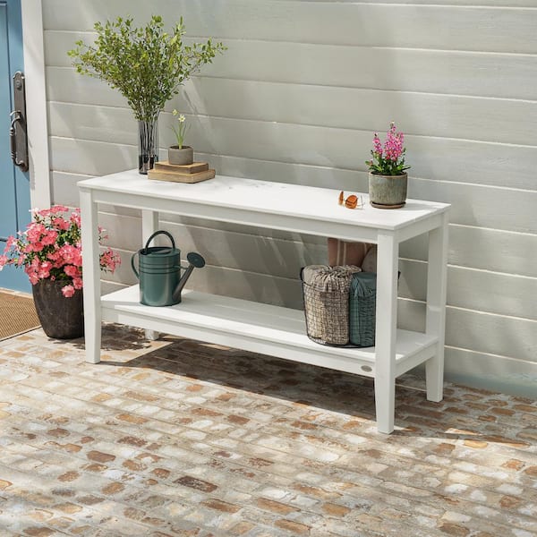 White outdoor console table store