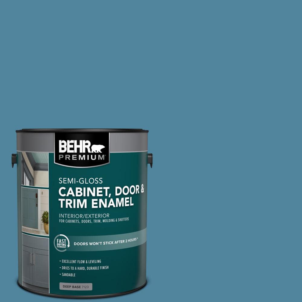 BEHR PREMIUM 1 gal. #S490-5 Jay Bird Semi-Gloss Enamel Interior ...