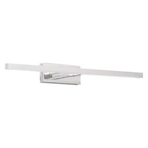 WAC Lighting Parallax 24 in. 1-Light Brushed Nickel LED Vanity Light Bar with Selectable White ...