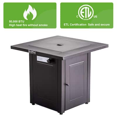 Square - Propane - Gas Fire Pits - Fire Pits - The Home Depot