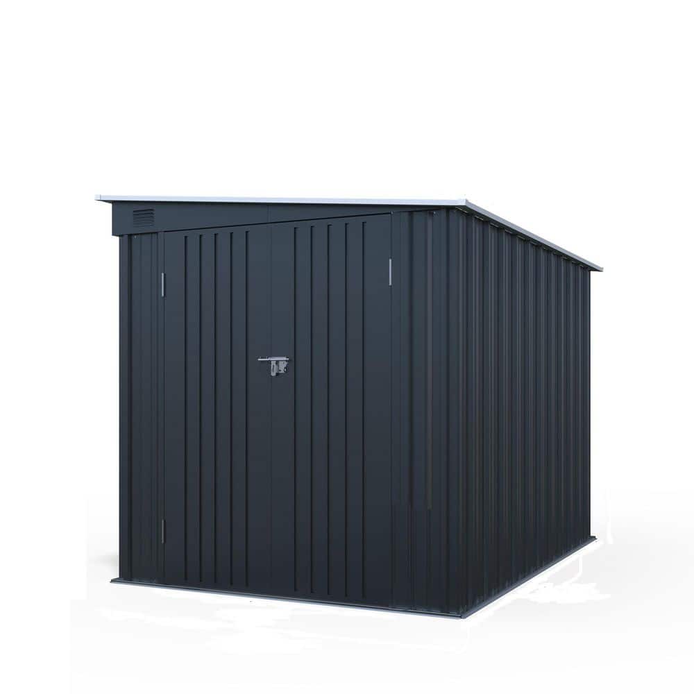 ECOCHIC SPACES INC New Compact 6 ft. W x 8 ft. D Steel Lean-to Storage ...