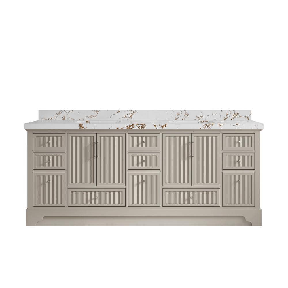 Willow Collections Alys 84 in. W x 22 in. D x 36 in. H Double Sink Bath ...