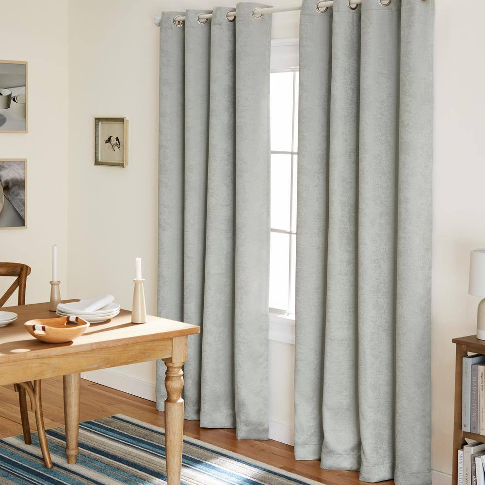 Reviews for EXCLUSIVE HOME Lustre Silver Solid Woven Room Darkening ...