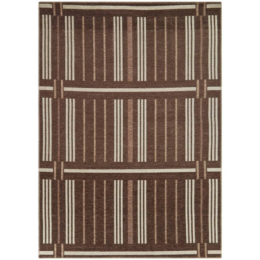 BALTA Carmelle Copper 5 ft. x 7 ft. Striped Area Rug 3120680 - The Home ...