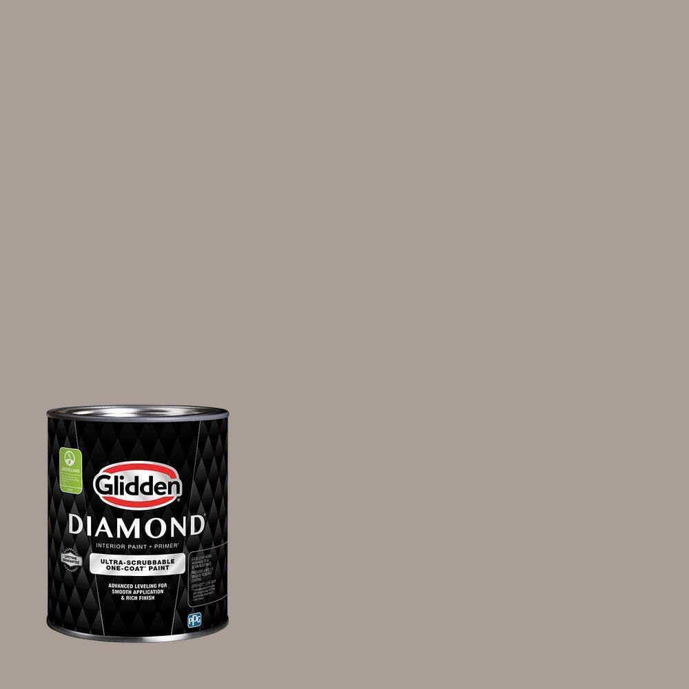 Glidden Diamond 1 qt. PPG1019-4 Simmering Smoke Satin Interior Paint ...
