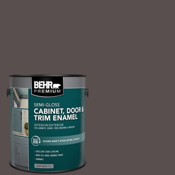 BEHR PREMIUM 1 gal. #ECC-41-2 Willow Wood Semi-Gloss Enamel Interior ...