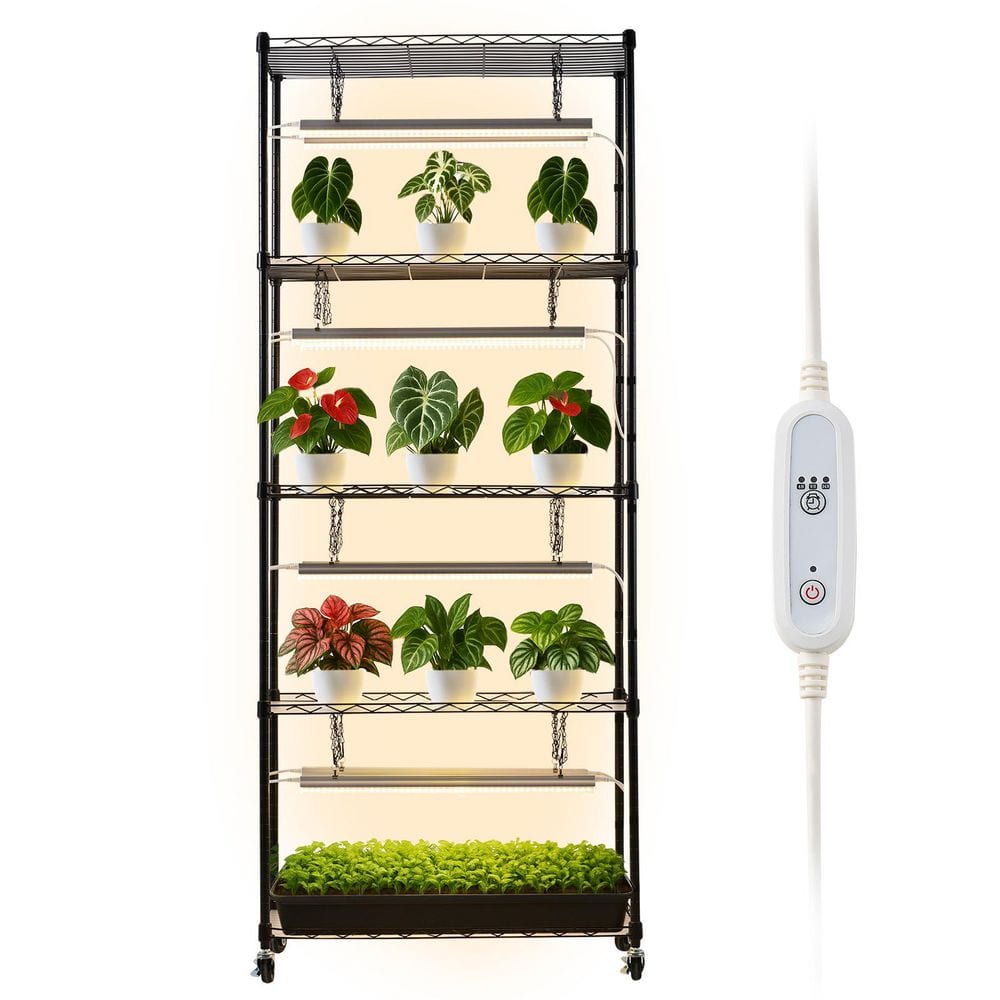 Reviews for VEVOR Plant Shelf with Grow Light, 6-Tier Indoor Plant ...