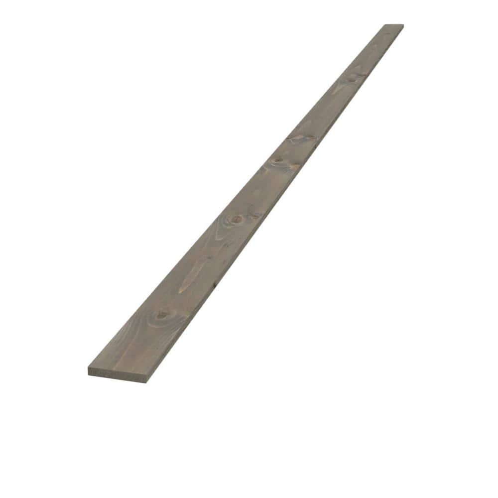 Edge 1 in. x 4 in. x 8 ft. Spruce Prefinished Graywash Trim 478192 ...
