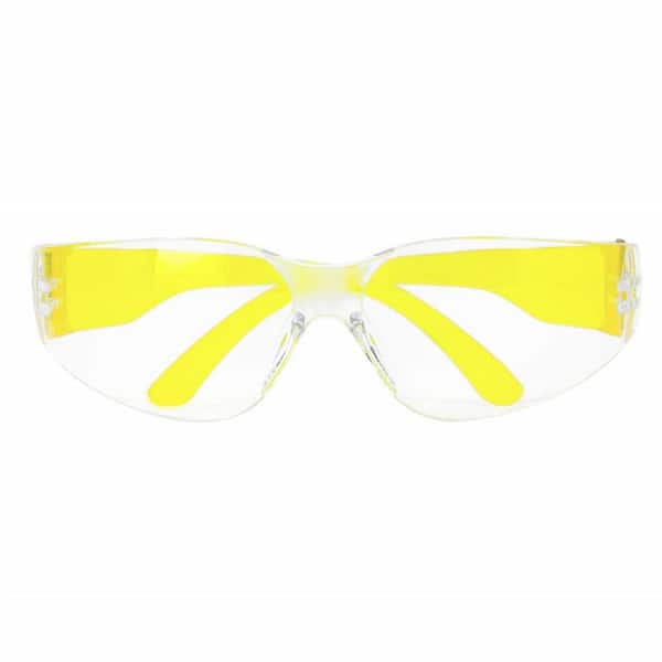 Safe Handler Yellow, Crystal Clear Lens Color Temple Safety Glasses ...