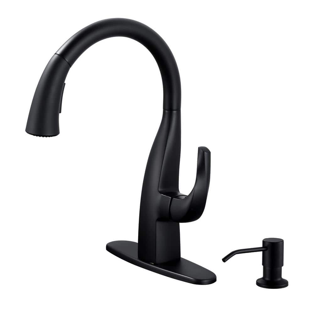AVITAS Single Handle Pull Down Sprayer Kitchen Faucet with Soap ...
