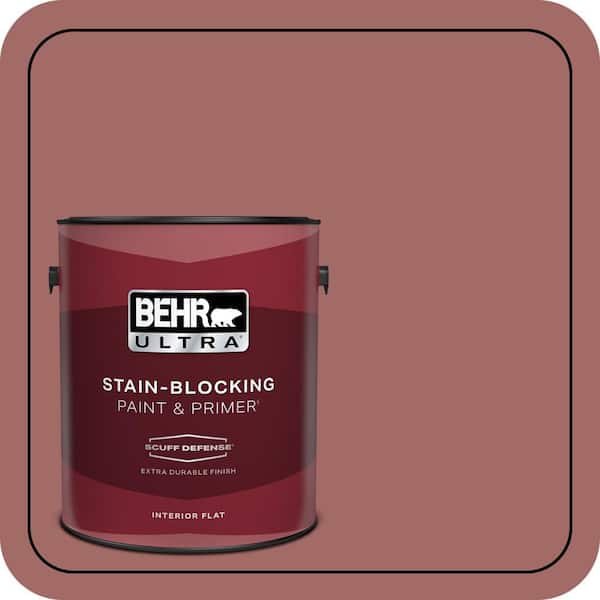 BEHR ULTRA 1 gal. #S150-5 Vermilion Extra Durable Flat Interior Paint ...