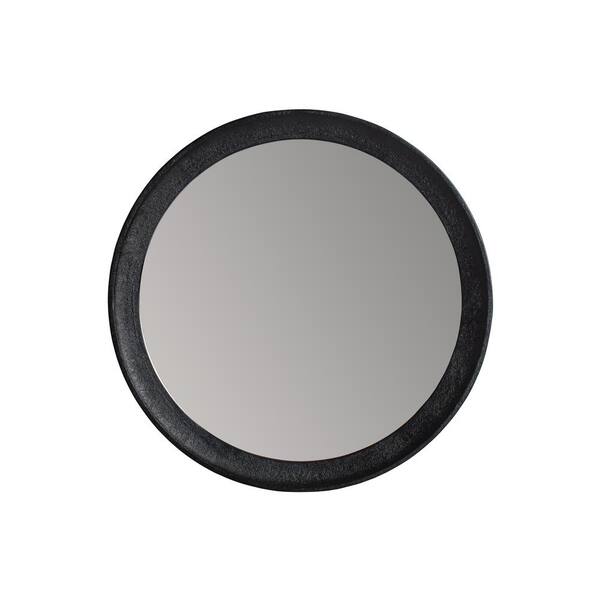 MH LONDON 23 in. W x 23 in. H Modern Gigi Round Framed Black Decorative ...