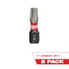 Milwaukee SHOCKWAVE Impact Duty 1 in. T30 Torx Alloy Steel Insert Bit ...