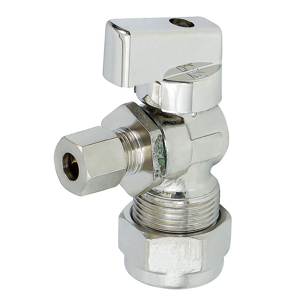 PLUMBFLEX 5/8 in. COMP x 3/8 in. OD COMP Quarter Turn Angle Compact ...