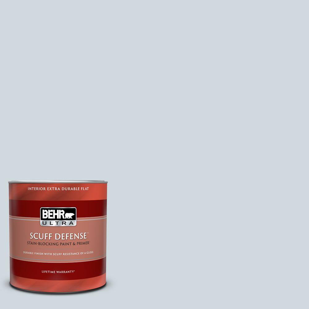 BEHR ULTRA 1 qt. #MQ3-57 Siberian Ice Extra Durable Flat Interior Paint ...