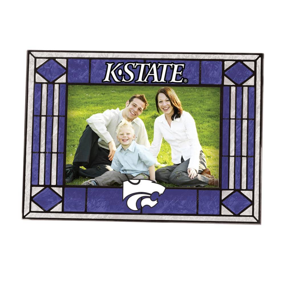 The Memory Company NCAA 4 in. x 6 in. Gloss Multicolor Art Glass Kansas ...