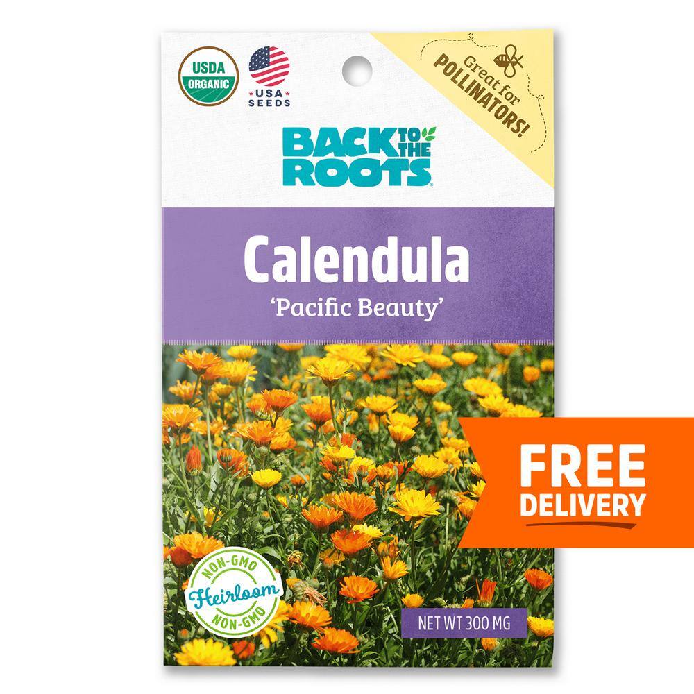 Back to the Roots Organic Calendula 'Pacific Beauty' Gardening Seeds ...