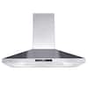 Elexnux 30 in. Range Hood Wall Mounted Ducted 600 CFM Touch Panel ...