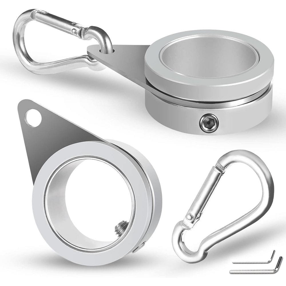 Justincity Flag Pole Rings 1 in. Adjustable Aluminum Alloy 360 ...